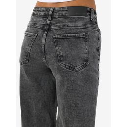 Noisy may Damen Weite Jeans "NMYOLANDA NW WIDE JEANS AZ391DG FWD NOOS", blau, Gr. 30, unifarben, Denim/Jeans, Obermaterial: 99% Baumwolle, 1%