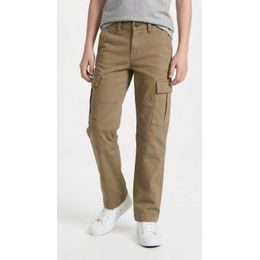 Cargohose name it "NKMRYAN ST TWI CARGO PANT 5720-OT NOOS", Jungen, Gr. 140, N-Gr, braun (kelp), Web, Obermaterial: 98% Baumwolle, 2% Elasthan, unifarben, slim fit normal, Hosen Cargohose