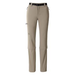 Zip-off-Hose LPO "Damen Zip-Off-Hose Coralie", Damen, Gr. 40/42 (M), Normalgr&ouml;&szlig;en, grau (vetiver), 94% Polyester, 6% Elasthan, Hosen Zip-off-Hose