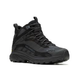 Wanderschuh Merrell "MOAB SPEED 2 MID GORE-TEX", Herren, Gr. 49, schwarz, Synthetik, Schuhe Wanderschuh, wasserdicht dank Gore-Tex Membrane