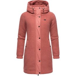 Outdoorjacke Ragwear "Cousy", Damen, Gr. 4XL (48), rosa (altrosa), Obermaterial: 100% Polyester. Innenfutter: 100% Polyester, figurumspielend ca. Mitte Oberschenkel, hoch geschlossener Ausschnitt, &Auml;rmel ohne &Auml;rmelschlitz normaler Saum mit innenliegendem Gummizug, Jacken Outdoorjacke, flauschige &Uuml;bergangsjacke mit Teddyfell und Kapuze