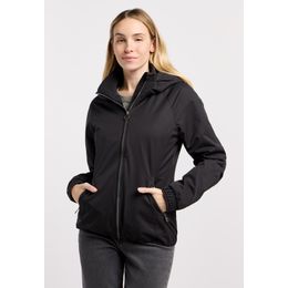 Ragwear Damen Outdoorjacke "DIZZIE"schwarz, Gr. M, unifarben, Web, Obermaterial: 100% Polyester, Jacken, Wasserabweisend mit Kordelzug am Saum und