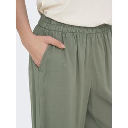 Only Damen Schlupfhose "ONLARIS LIFE HW PULL-UP PANT WVN NOOS"smokey olive, Gr. L, unifarben, Web, Obermaterial: 93% Viskose, 7% Polyester, Hosen,