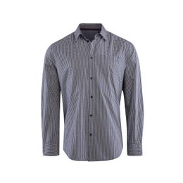 Flanellhemd Stooker Men "HARLEY Hemd Langarm Regular Fit", Herren, Gr. M, US-Gr&ouml;&szlig;en, check navy grau, Web, 100% Baumwolle, regular fit, Hemden, Langarm Hemd Regular Fit f&uuml;r Herren