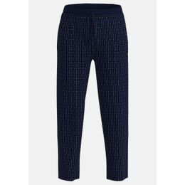 G&ouml;tzburg G&Ouml;TZBURG Herren Pyjamahose "New York", Gr. 52, blau, Single Jersey, Obermaterial: 100% Baumwolle, Hosen, gemustert, lang, mit Kordelzug, Baumwolle