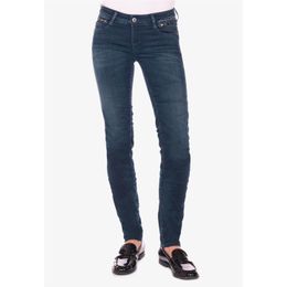 Damen Slim-fit-Jeans "PULP", blau, Gr. 30, Le Temps Des Cerises, unifarben, 83% Baumwolle, 14% Polyester, 3% Elasthan, Jeans, mit eng anliegendem