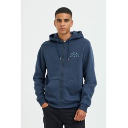Sweatjacke Blend "BHSweatshirt", Herren, Gr. XXL, blau (marineblaus), Sweatware, 55% Polyester, 45% Baumwolle, unifarben, Basic, regular fit normal, ohne Ausschnitt, eingesetzt, Sweatjacken Sweatjacke, Gem&uuml;tliche Sweatjacke mit Kapuze