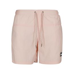 Badeshorts Urban Classics "Urban Classics Herren Block Swim Shorts", Herren, Gr. 4XL, US-Gr&ouml;&szlig;en, pink, 100% Polyamid, Badehosen Badeshorts