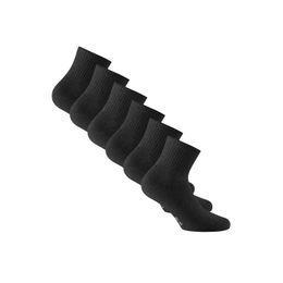 Rohner Socks Herren Kurzsocken "Socken Rohner Basic Sport Quarter 3er pack 3er Pack", Gr. 35, schwarz, Obermaterial: 75% Baumwolle CO. 23% Polyamid