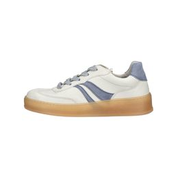 Sneaker Gabor COMFORT "Gabor Comfort Sneaker Glattleder", Herren, Gr. 37,5, wei&szlig;, blau, Glattleder, Schuhe Sneaker