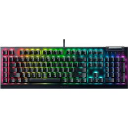 Razer Tastatur "BlackWidow V4 X - Gr&uuml;n Switch - DE", schwarz, B:46,6cm H:4,35cm T:15,25cm, Tastaturen, Tastatur