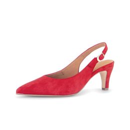 Slingpumps Gabor "Slingpumps", Damen, Gr. 36, rot, Schuhe Slingpumps