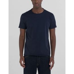 Replay Herren T-Shirt, blau, Gr. XL, unifarben, Jersey, Obermaterial: 100% Baumwolle, Shirts