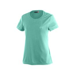 T-Shirt Maier Sports "Waltraud", Damen, Gr. 48, hellmint, 100% Polyester, Rundhals, Shirts T-Shirt, Damen Kurzarmshirt, leichtes Sommer Funktionsshirt, Rundhals, Reg Fit