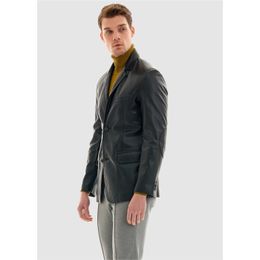 Pierre Cardin Herren Lederjacke, schwarz, Gr. S, unifarben, 100% Leder, Jacken, mit hohem Tragekomfort