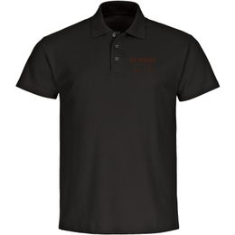 multifanshop Poloshirt - St. Pauli - Herzschlag - Druck braun - Polo