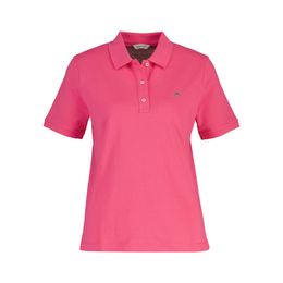 Poloshirt Gant "REGULAR SHIELD", Damen, Gr. L, bright fuschia, Single Jersey, Obermaterial: 100% Baumwolle, regular fit normal, Rundhals, eingesetzt gerader Abschluss, Shirts, Regular fit mit Polokragen