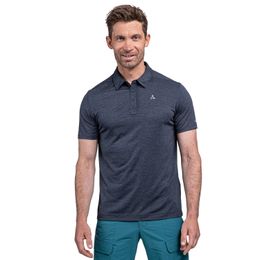 Sch&ouml;ffel Poloshirt SCH&Ouml;FFEL "CIRC Polo Shirt Tauron M", Herren, Gr. 48, blau (navy blazer), Obermaterial: 100% Polyester, normal, Shirts, sportliche Passform, kurze &Auml;rmel, f&uuml;r Trekking und Outdoor