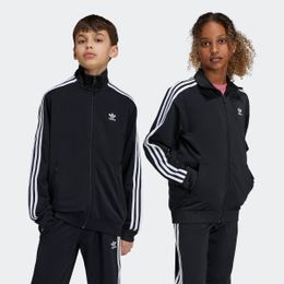 Trainingsjacke adidas originals "ADICOLOR FIREBIRD", Damen, Gr. 128, schwarz, Obermaterial: 100% Polyester, normal, Jacken Trainingsjacke