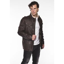 Mustang Herren Lederjacke "Reineke", braun, Gr. S, Obermaterial: 100% Lammleder. Futter: 100% Baumwolle. F&uuml;tterung: 100% Polyester. Kragen: 100%