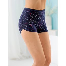 w&auml;schepur Hipster W&Auml;SCHEPUR, Damen, Gr. 36/38, 2 Stk., blau (marine, bedruckt), 95% Baumwolle, 5% Elasthan, Unterhosen
