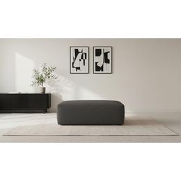 Polsterhocker Inosign "Koa", grau (gray), B:114cm H:44cm T:61cm, 100% Polyester, Hocker, Polsterhocker, Wellenunterfederung, weicher Lounge-Sitzkomfort