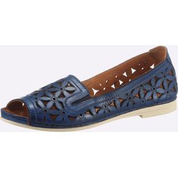 Gemini Damen Sandalette, Gr. 39, blau, Glattleder, Schuhe