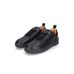 N91 Herren Sneaker "Bball M AB Herrensneaker", Gr. 45, schwarz, Kalbsleder, Schuhe, Turnschuh Leder handgefertigt, sportlicher Freizeitschuh Herren