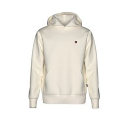TRIGEMA Damen Sweatshirt "TRIGEMA Hoodie mit Affe Charly-Stickmotiv", beige, Basic, Gr. S, Sweatware, 70% Baumwolle, 30% Polyester, Sweatshirts