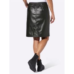 Inspirationen Damen Lederimitatrock, gr&uuml;n, Gr. 48, unifarben, 100% Polyester, R&ouml;cke