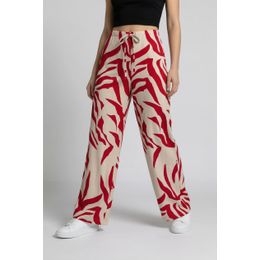 Schlupfhose Only "ONLSAKURA LOOSE PULL UP PANTS WVN", Damen, Gr. S, N-Gr, barbados cherry aop:flower, Web, Obermaterial: 55% Viskose, 45% Nylon, bedruckt, loose fit lang, Hosen Schlupfhose, Viskosemischung, loose fit