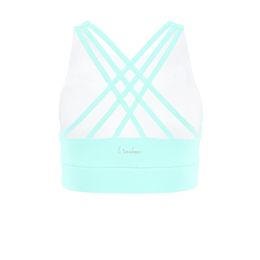 WINSHAPE Damen Sport-Bustier "Functional Comfort Sport-BH SB103C", blau, Gr. S, 85% Polyester, 15% Elasthan, BHs, mit R&uuml;cken-Applikation