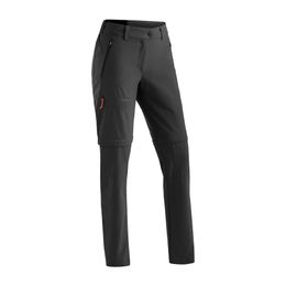 Outdoorhose Maier Sports "Nata Zip Loop", Damen, Gr. 80, Langgr&ouml;&szlig;en, schwarz, 100% Polyester, Hosen Outdoorhose, Damen Zip-Off Wanderhose, atmungsaktive Trekkinghose, Regular Fit