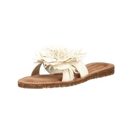Lazamani Damen Pantolette "Lazamani Pantoletten Leder/Textil", Gr. 37wei&szlig;, Leder, Textil, Schuhe