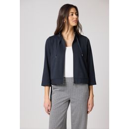 Cardigan Street One, Damen, Gr. 36, shadowed navy, Stoff, 71% Polyester, 26% Viskose, 3% Elasthan, unifarben, normal normal, hoch geschlossener Ausschnitt, abgesteppt, Strickjacken, mit 3/4 &Auml;rmeln