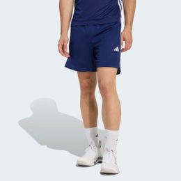 Herren Shorts "WORKOUT ESSENTIALS BASE 3-STRIPES PIQU&Eacute; 7 IN", S, N-Gr, blau, adidas Performance, Obermaterial: 100% Polyester, Hosen