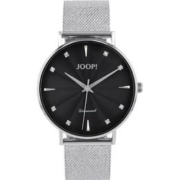 JOOP! Quarzuhr JOOP, silberfarben, Armbanduhren, Damen, Quarzuhr, Armbanduhr, Damenuhr, Edelstahlarmband, analog, Diamant