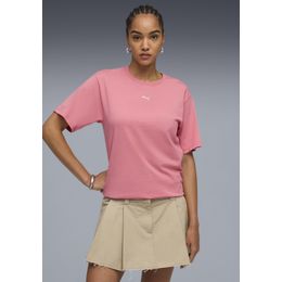 T-Shirt Puma "ESS RELAXED TEE", Damen, Gr. XXL, wild pink, Jersey, Obermaterial: 100% Baumwolle, unifarben, relaxed fit normal, Rundhals, Shirts T-Shirt, Kurzarm, Rundhalsausschnitt