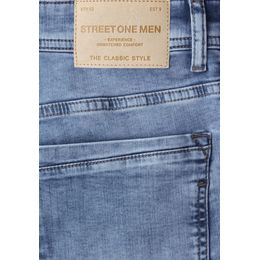 Street One MEN Herren Regular-fit-Jeanslight blau wash, Gr. 38, unifarben, Jeans, 89% Baumwolle, 8% Polyester, 3% Elasthan, Jeans, Middle Waist