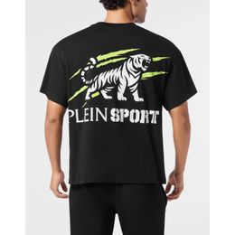 Plein Sport Herren T-Shirt "Tiger", schwarz, Gr. M, Obermaterial: 100% Baumwolle, Shirts