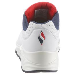 Skechers Damen Wedgesneaker "Uno - Stand on Air", Gr. 35, wei&szlig;, Lederimitat, Schuhe, Freizeitschuh, Halbschuh, Schn&uuml;rschuh mit feiner Perforation