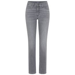 Stretch-Jeans MAC "Melanie", Damen, Gr. 46, L&auml;nge 30, carbon grau used, Denim/Jeans, Obermaterial: 88% Baumwolle, 9% Polyester, 3% Elasthan, figurbetont normal, Jeans Stretch-Jeans, Gerade geschnitten