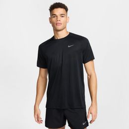 Nike Herren Laufshirt "M NK DFADV STRIDE SS TOP"schwarz, reflect, Gr. M, Obermaterial: 100% Polyester, Shirts, Kurzarm-Design, mit