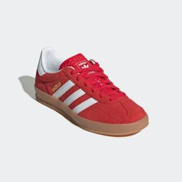 M&auml;dchen Sneaker "GAZELLE INDOOR KIDS", adidas originals, Gr. 37better scarlet, cloud wei&szlig;, gum 2, Leder, Synthetik, Schuhe, f&uuml;r Kinder & Jugendliche