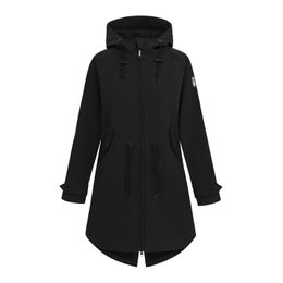 Derbe Damen Softshelljacke "Island Friese", schwarz, Gr. 36, Obermaterial: 100% Polyester. Innenmaterial: 100% Polyester, Jacken, wasserabweisend,