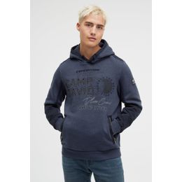 CAMP DAVID Herren Kapuzensweatshirtblau, Gr. XXXL, bedruckt, Sweatware, Material: 50% Baumwolle, 50% Polyester, Sweatshirts, mit