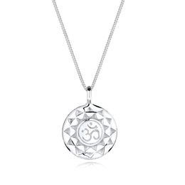 Kette mit Anh&auml;nger Elli "Halskette Yoga Mantra Om Symbol Talisman 925 Silber" Gr. 45, silber, Halsketten, Damen, ohne Stein, Silber 925 (Sterlingsilber), Kette mit Anh&auml;nger