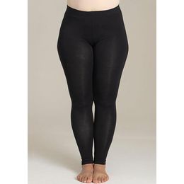 Leggings SANDGAARD "Amsterdam", Damen, Gr. 40, N-Gr, schwarz, Stoff, Obermaterial: 95% Viskose, 5% Elasthan, unifarben, slim fit lang, Hosen Leggings, aus Viskose und ELasthan