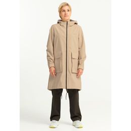 Funktionsmantel Jack Wolfskin "NABUR 2L COAT W", Damen, Gr. M (38/40), oat, Obermaterial: 100% Polyamid. Futter: 100% Polyester, normal, M&auml;ntel Funktionsmantel, Wasserdicht, atmungsaktiv, &Uuml;bergangsjacke