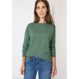 Cecil Damen Strickpullover, gr&uuml;n, Gr. XL, meliert, Strick, Obermaterial: 50% Viskose, 28% Polyester, 22% Nylon, Pullover, mit Strukturdetail